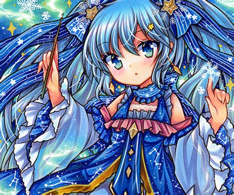 Yahooオークション 同人手描きイラスト Vocaloid 雪ミク2017