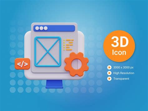 Premium Psd 3d Web Design Icon