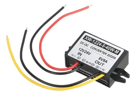 Convertidor De Voltaje Regulador Dc12v 24v A 5v 8a 40w Cuotas Sin Interés