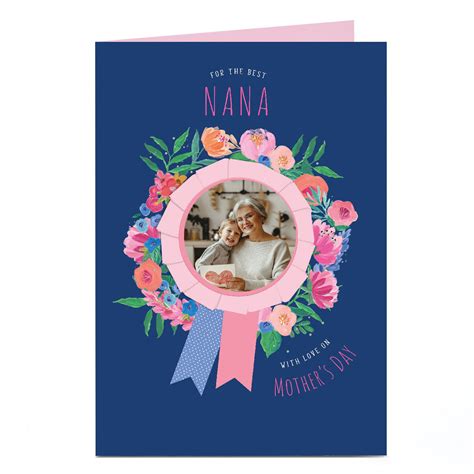 Buy Personalised Mothers Day Photo Card Ribbon Nana For Gbp 3 29