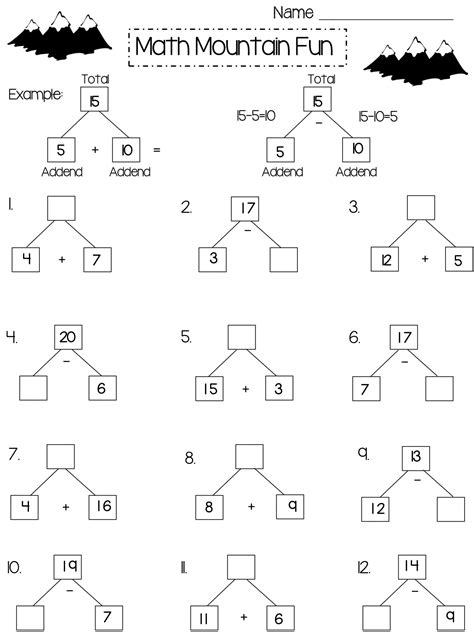 Math For First Grade Worksheets