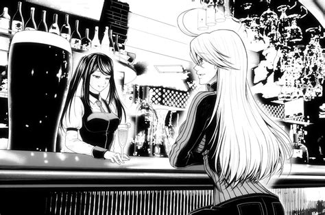Safebooru 2girls Ahoge Alcohol Alma Armas Anno Natsume Artist