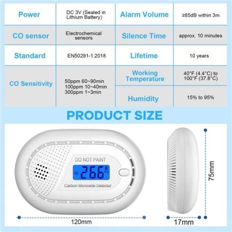 Carbon Monoxide Detectors Wireless Interconnected From Fire Security