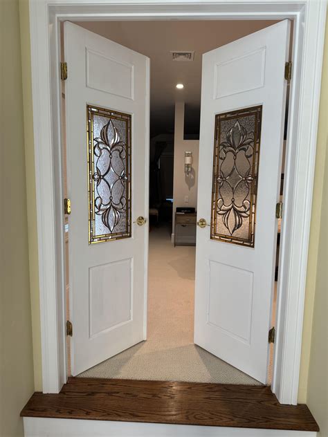 Interior Doors With Stained Glass Panels Traditional Reclaimed Pine