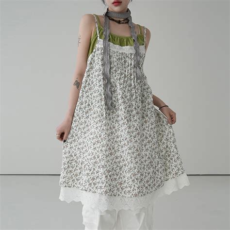 바이너리원 플로라 레이스 원피스