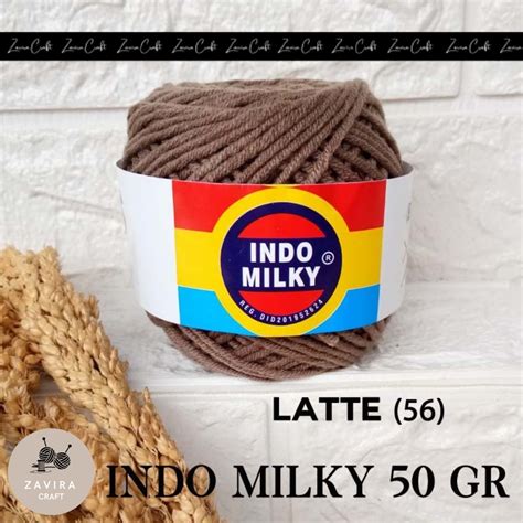 Jual Benang Rajut Indo Milky Milk Cotton Benang Rajut Katun 50 Gr