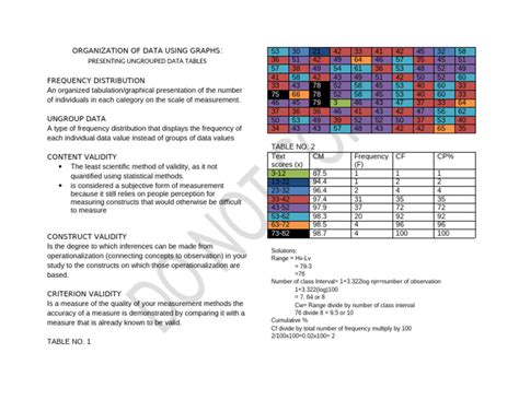 organization of data using graphs pdf validity statistics