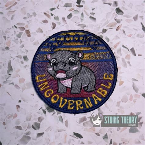 Chibi Moo Deng Become Ungovernable Fob Patch Bun Cover Ith In The