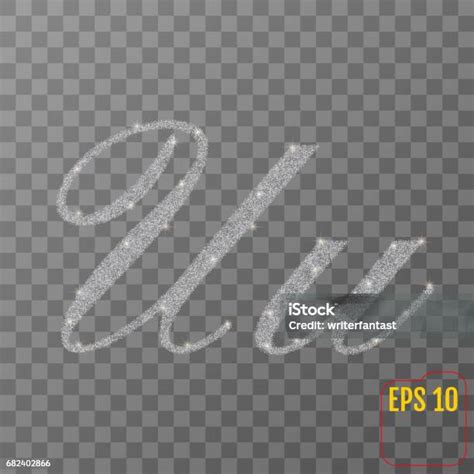 실버 반짝이 가루 편지 U 손에 그린 투명 배경 스타일 글꼴 유형 편지 U 대문자입니다 벡터 일러스트입니다 0명에 대한 스톡 벡터 아트 및 기타 이미지 Istock