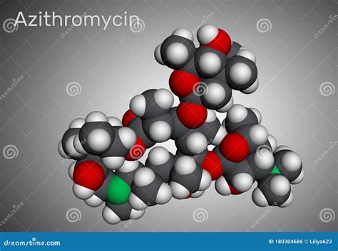 Azithromycin Antibiotic Drug Macrolide Class Molecule Skeletal Formula