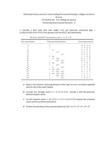 BCH Encoding Decoding Theory C Code Implementation
