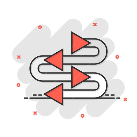 Premium Vector Arrow Growth Icon In Comic Style Evolution Cartoon