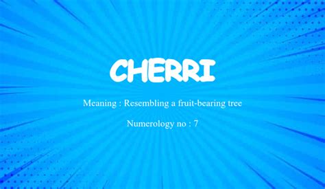 Cherri Name Meaning