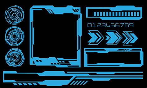 hud loading progress bars sci fi interface vector image