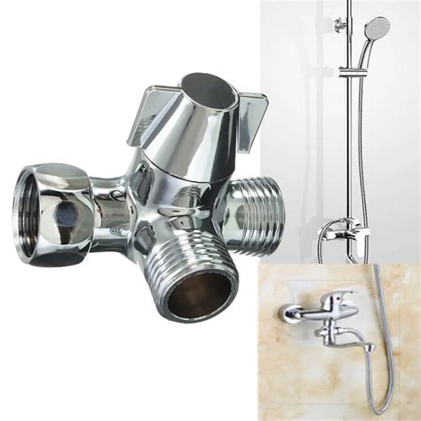 G1 2 Shower Water Separator Brass Chrome 3 Way With Switch T Shape