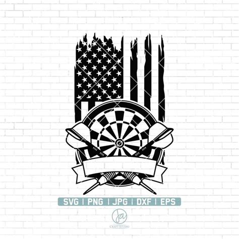 US Dart Svg Dart Game Svg Dartboard Svg Bulls Eye Svg Darts Clipart Dart Target Svg Cut Files