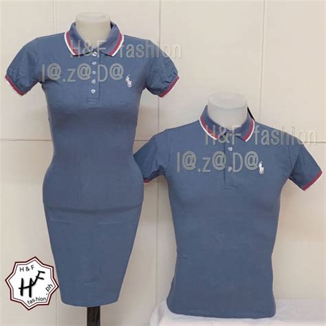 Ash Blue Fashion Couple Polo Shirt Plain Color Stretch Cotton Oie Oit