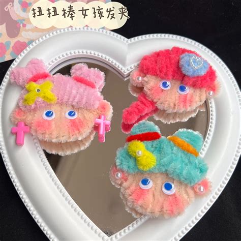 可爱创意个性扭扭棒卡通侧边夹甜美少女心鸭嘴夹小众儿童发夹发饰 阿里巴巴