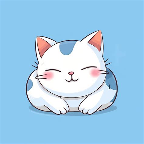 Premium Ai Image Vector Cute Cat With Love Sign Hand Cartoon