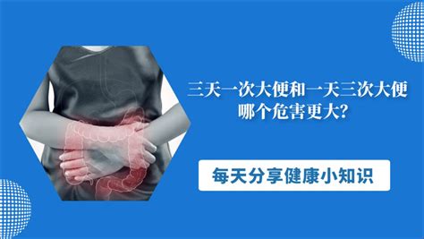 三天一次大便和一天三次大便哪个危害更大隔几天排便才健康 腾讯视频