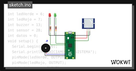 Pi Pico Sensor Buzzer Led Wokwi Esp32 Stm32 Arduino Simulator