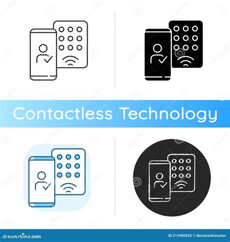 Detecting Mobile Credentials Icon Vector Illustration 213980850