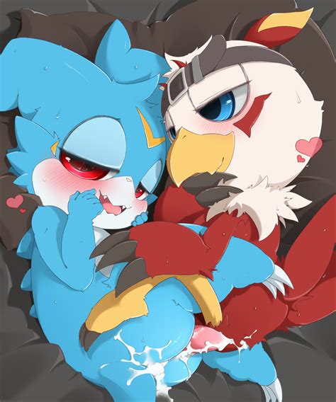 Rule 34 After Sex Anus Avian Bed Bedroom Eyes Blush Cuddling Cum Cum