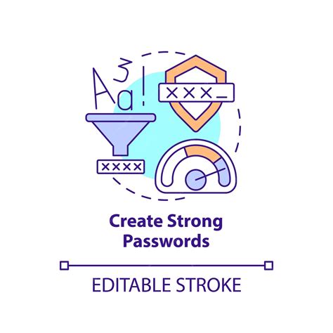 Premium Vector Create Strong Password Concept Icon