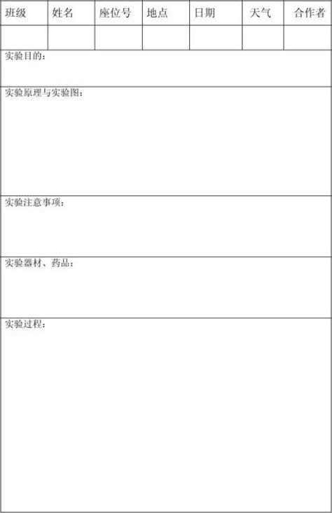 高一物理实验报告（八篇） 范文118
