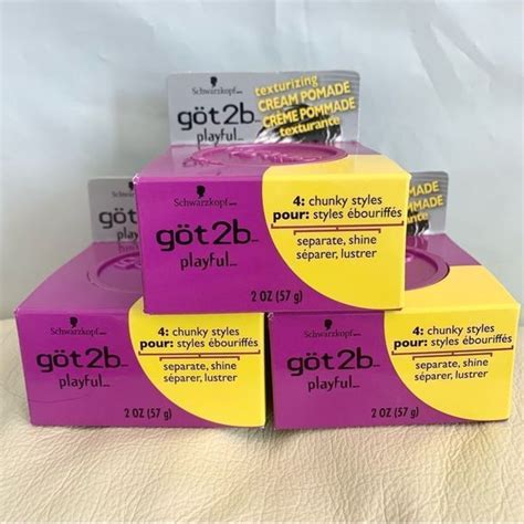Got2b Hair 3x Schwarzkopf Got2b Playful Texturizing Cream Pomade