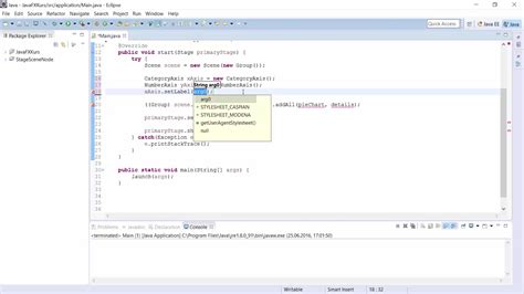 Javafx Создание линейного графика для визуализации данных