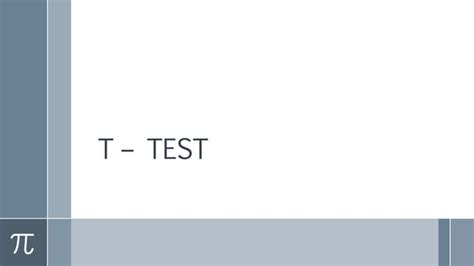 T Test Ppt