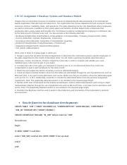 CJA 364 Assignment 2 Database Systems And Database Models CIS 515