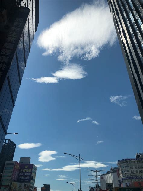 張哲生 2019年9月10日，西門町的天空。（張哲生在臺北市衡陽路與延平南路口往西拍攝）
