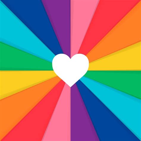 Premium Vector A Rainbow Colored Background With A Heart Concept For Pride Month