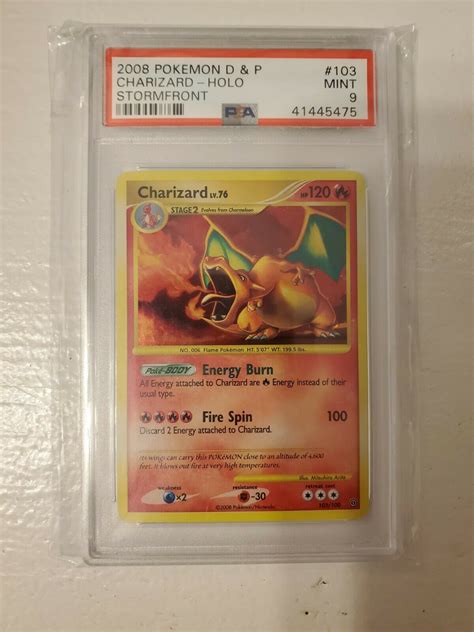 Psa 9 Stormfront Charizard Secret Rare Holo Near Mint Pokemon Ebay