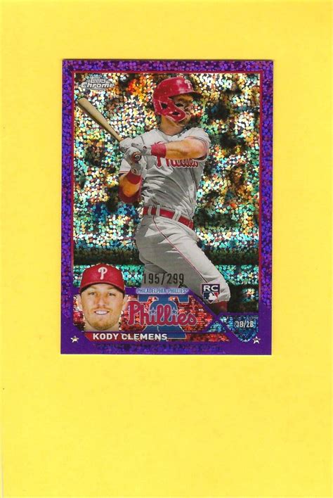 2023 Topps Chrome Purple Refractor 135 Kody Clemens 250 Rc For