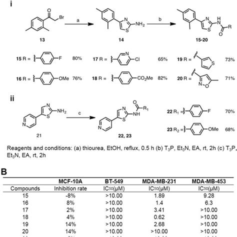 chemoinformatics of thiazole based inhibitors in the chembl dataset