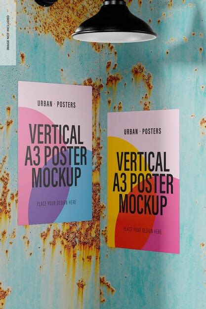 Premium Psd Vertical A3 Posters Mockup Left And Right View