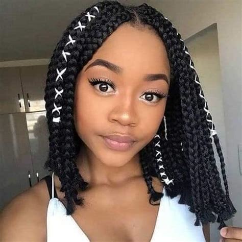 genéticamente facil de manejar menta trenzas africanas en blanco Creo