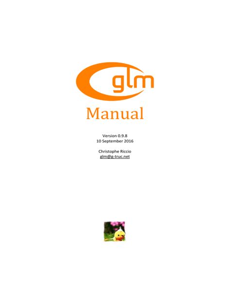 Glm Manual Opengl Mathematics Library For C