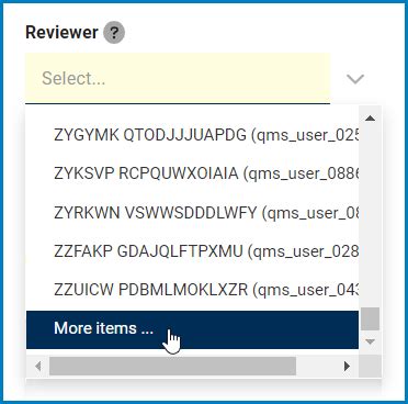 General Dropdown More Items DBP QMS Audit