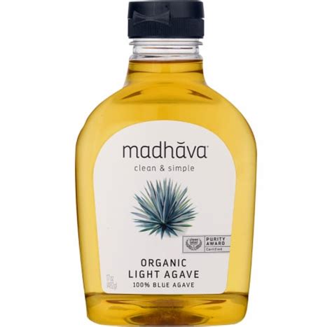 Madhava Organic Light Blue Agave Nectar 17 Oz Fred Meyer