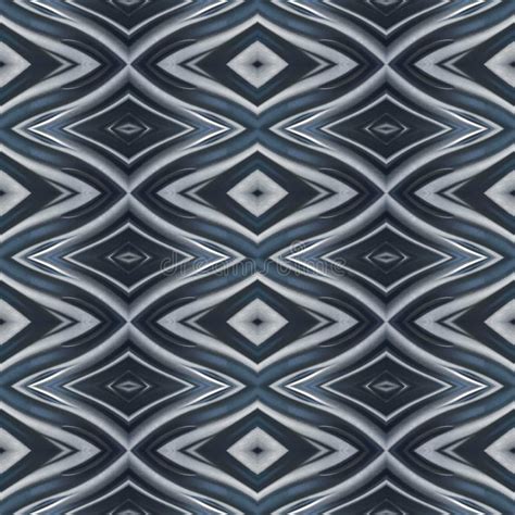 Abstract Design With Curved Lines And Geometric Pattern On A Blue
