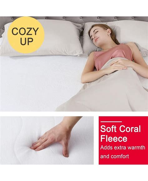 Caromio Queen Size Quilted Electric Heated Mattress Pad With Dual