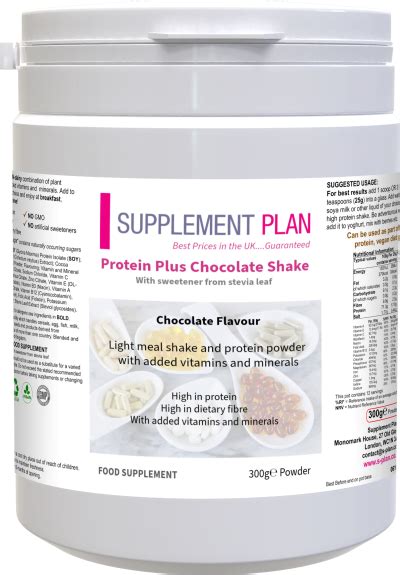 Protein Plus Chocolate Shake Supplement Plan