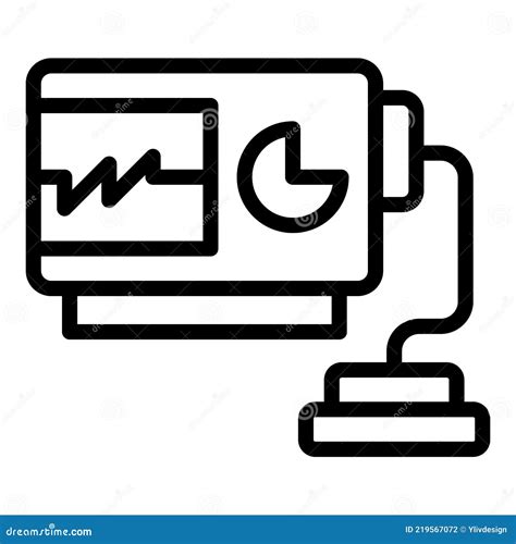 Contourstijl Van Het Defibrillator Pictogram Vector Illustratie