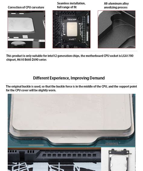 Teucer Lga17xx Bcf Cpu ดัดแก้ไขคงที่หัวเข็มขัด Lga1700 แพลตฟอร์ม Cpu ติดตั้งวงเล็บคงที่ Shopee