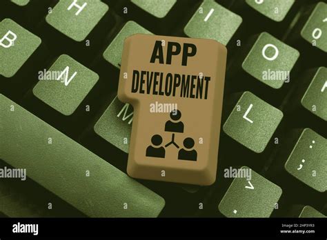 Conceptual Display App Development Business Idea Producing Computer Software With A Specialized