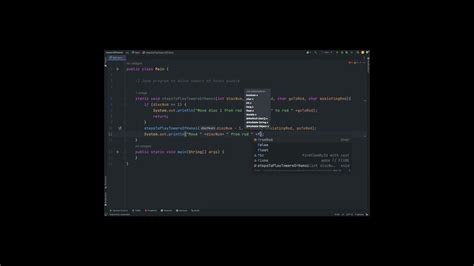 how to solve towers of hanoi puzzle using a java program coding code